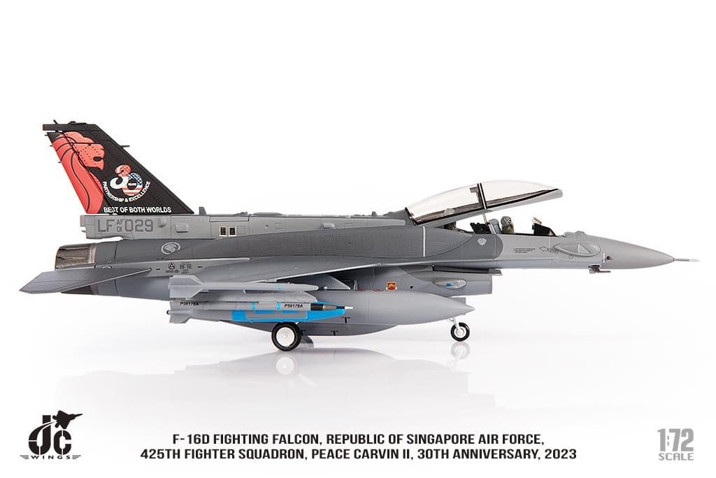 JC Wings 1:72 Republic of Singapore Air Force F-16D 425th Fighter ...
