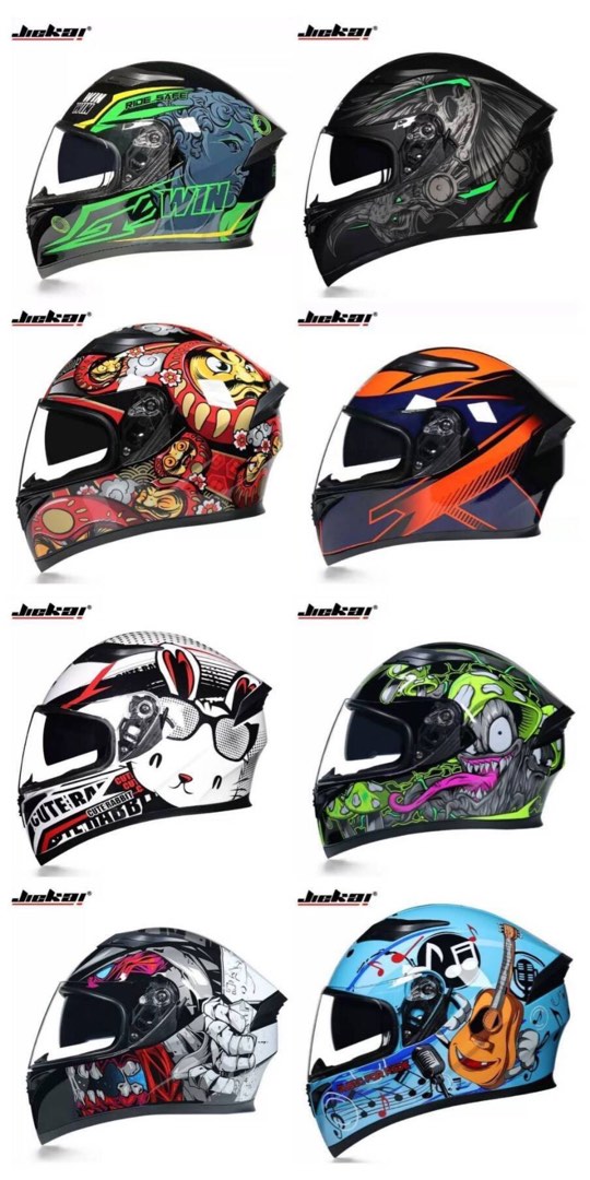JIEKAI Motorbike full face helmet with dual visors 100% actual photos ...