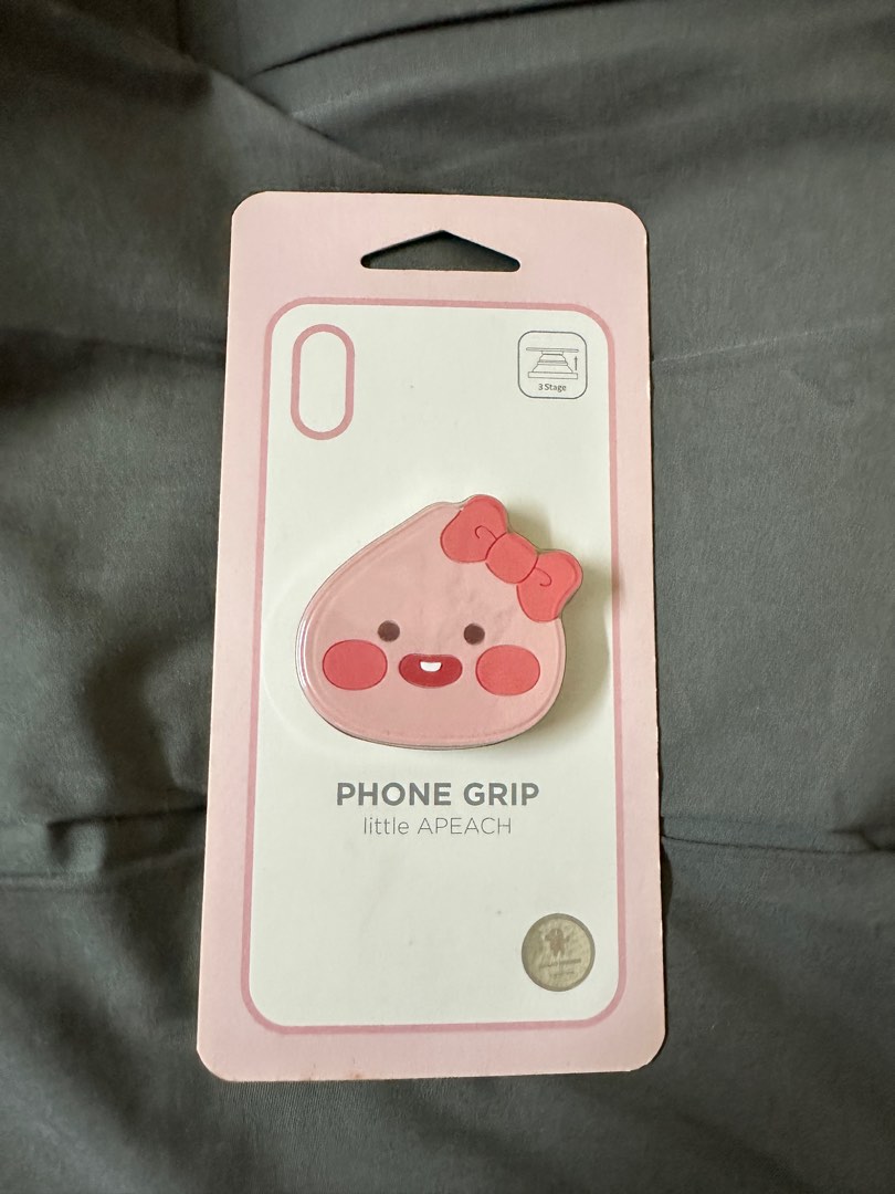 KAKAO LINE FRIENDS PHONE GRIP (little APeach), Mobile Phones & Gadgets, Mobile & Gadget ...