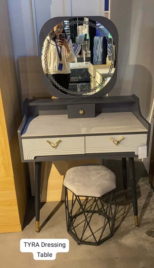 Meja Rias Marmer Lampu LED IMPORTA TYRA Dressing Table Import Marble ...
