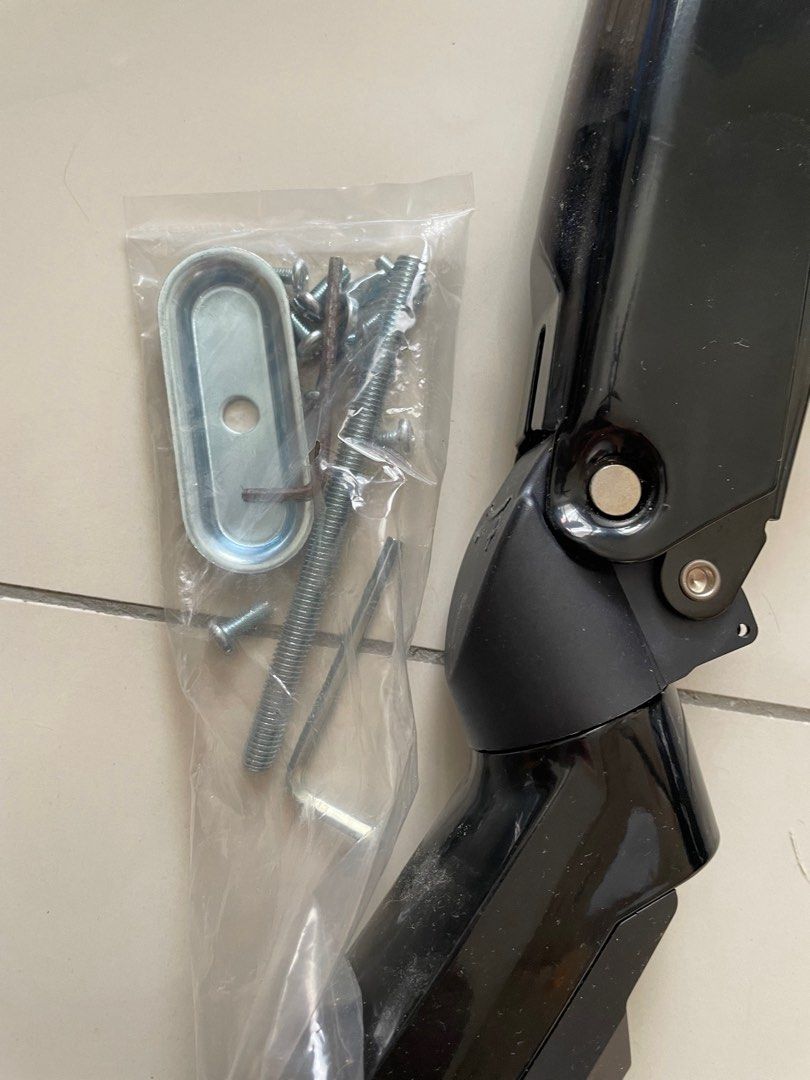 Monitor stand, attached to table. Holder with spring monitor arm ...