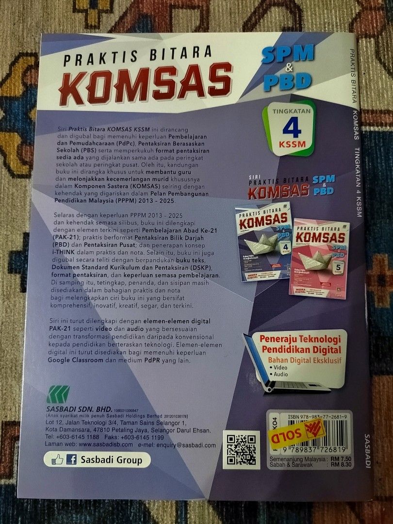PRAKTIS BITARA KOMSAS SPM&PBD TINGKATAN 4 KSSM, Hobbies & Toys, Books & Magazines, Textbooks on ...