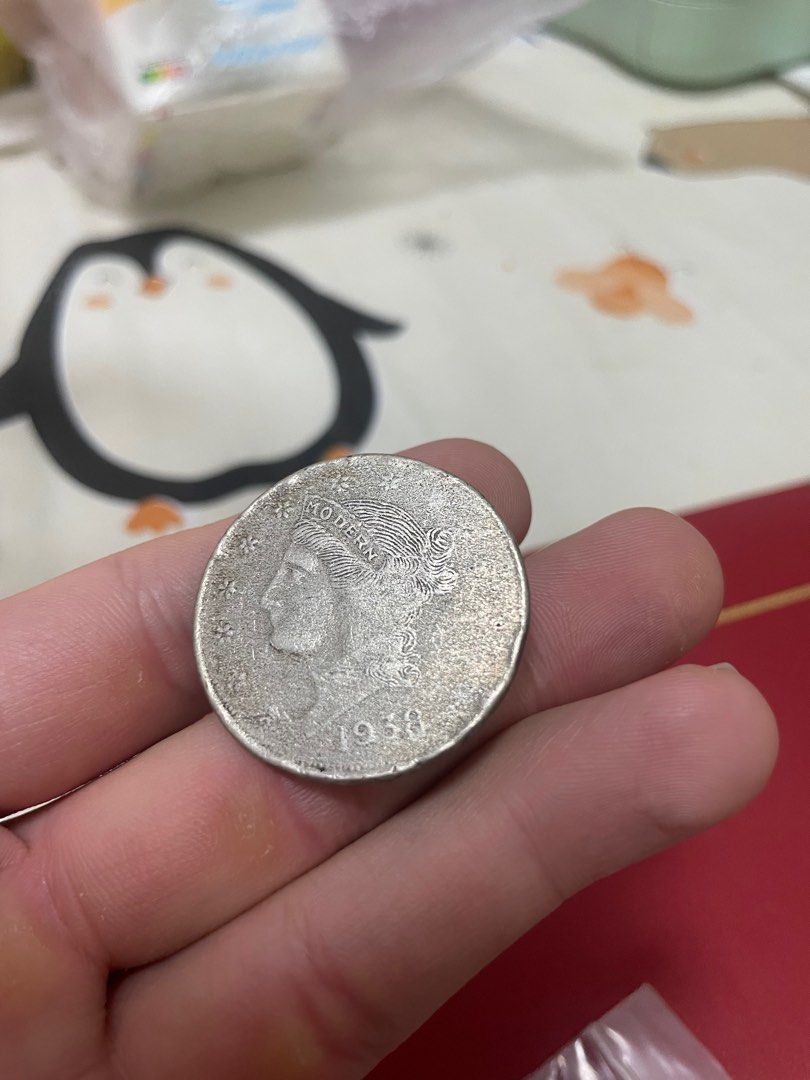 prize jewellery modern flower coin 1938 on Carousell