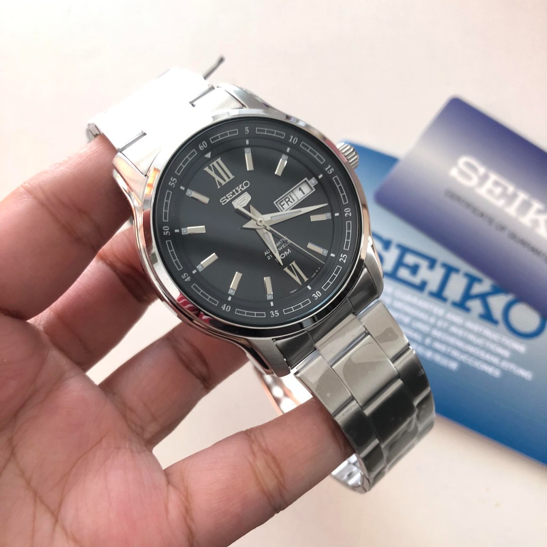 Seiko 5 Silver Automatic Watch for Men's, Men's Fashion, Watches ...