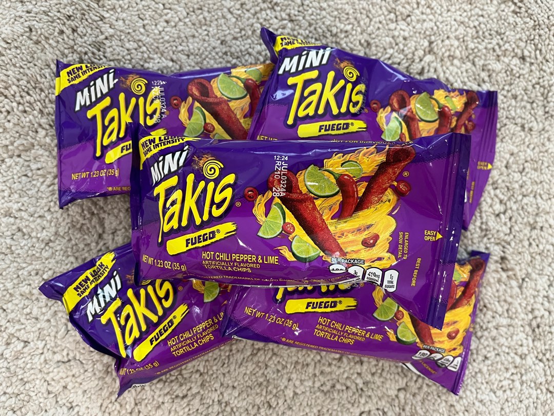 Takis Mini Bite Size Fuego Flavor 35g, Food & Drinks, Other Food ...