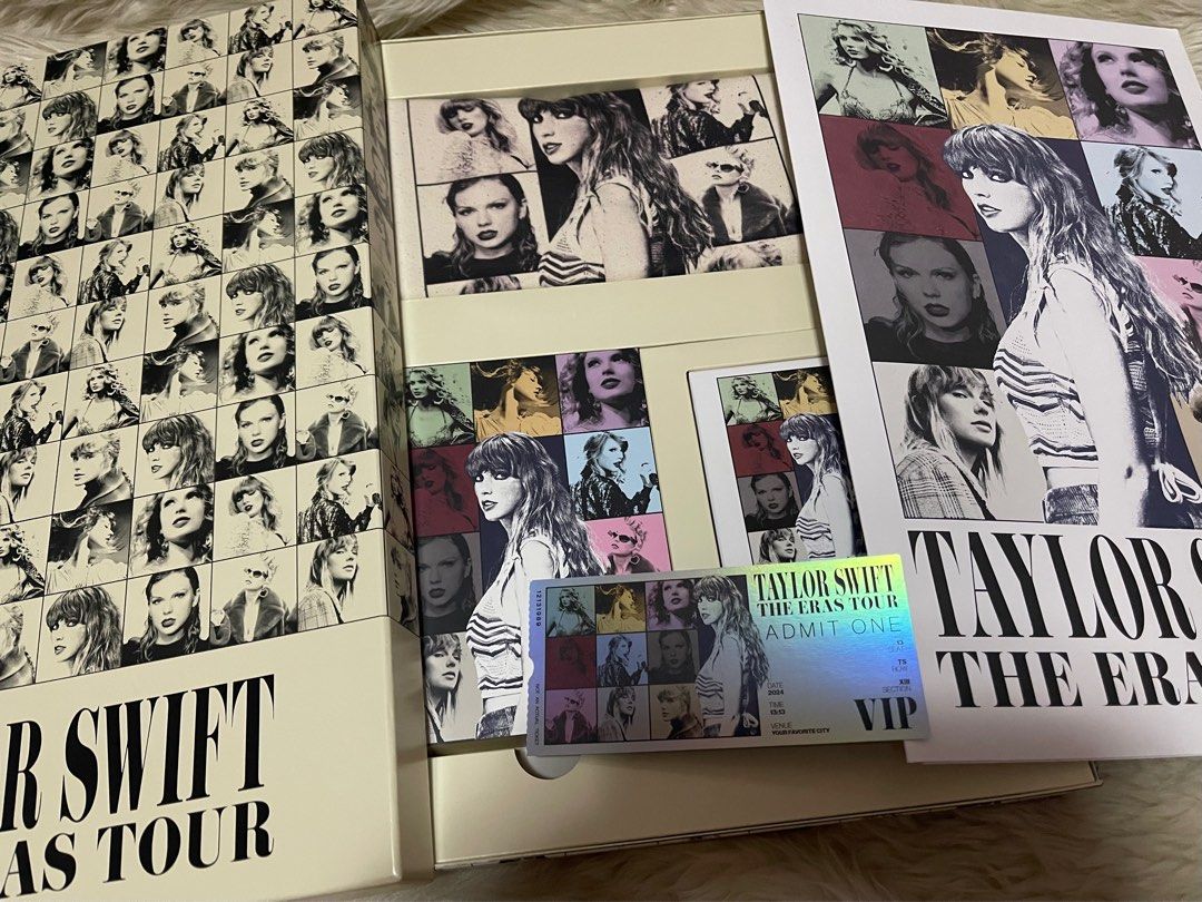 Taylor Swift Eras Tour 2024 vip ticket + VIP merch (complete), Hobbies ...
