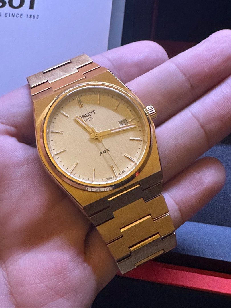 Tissot PRX Gold 40mm, Luxury, Watches on Carousell