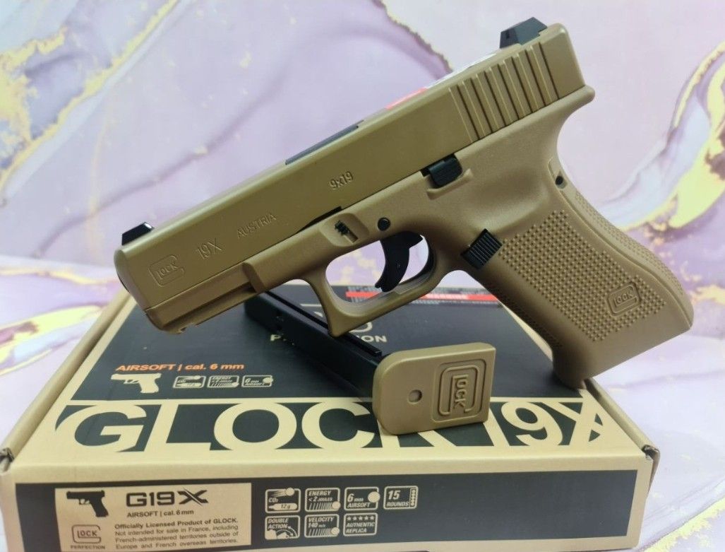 Umarex Glock 19x tan upgrade, Olah Raga, Perlengkapan Olahraga Lainnya ...