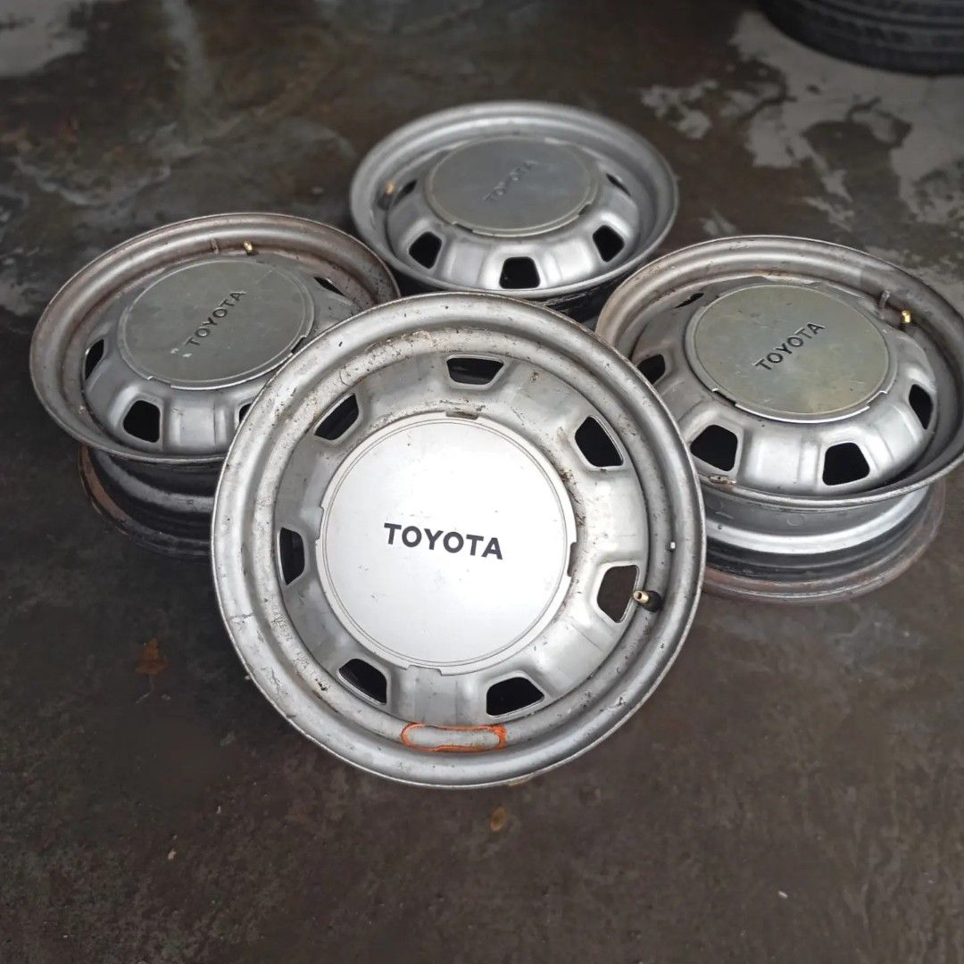 Velg kaleng besi Toyota Starlet Kotak, Aksesoris Mobil di Carousell