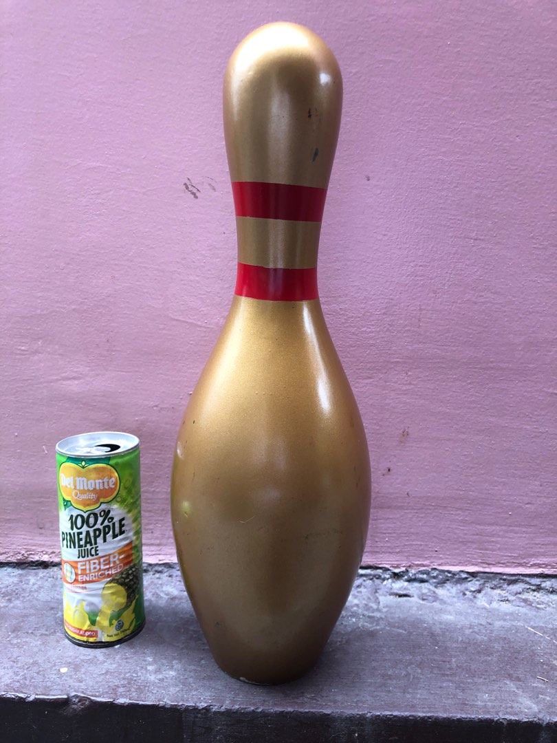 Vintage Big 14.5 inches Solid Wood Bowling Pin Decor PH, Hobbies & Toys ...