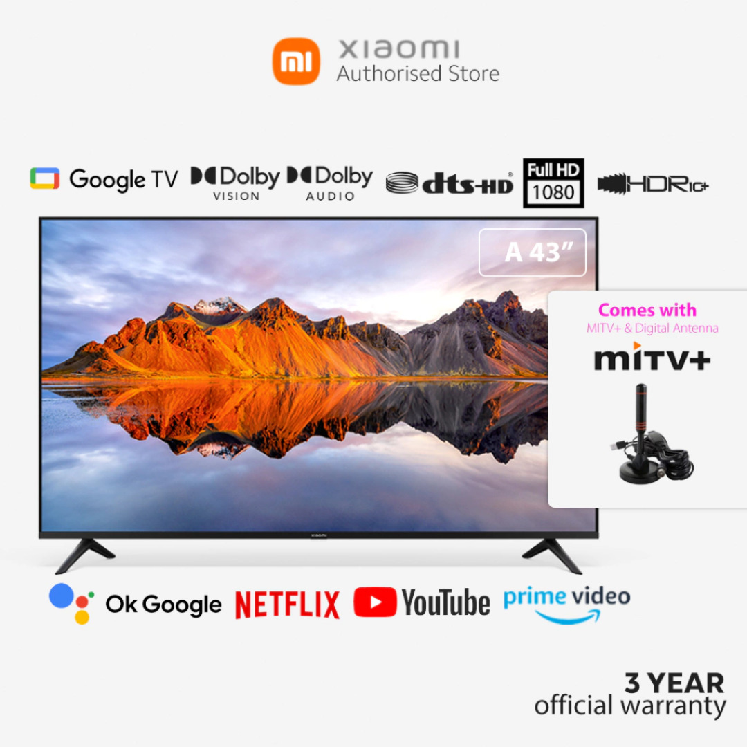 Xiaomi 43-Inch A Series Smart Google TV with Netflix Google Playstore ...