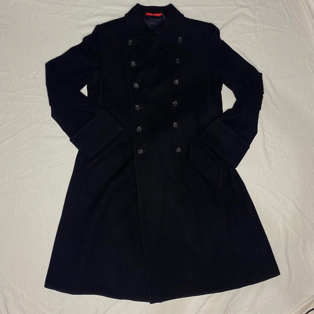 Y's Red Label Long Napoleon Coat Red Tag, Women's Fashion, Coats ...
