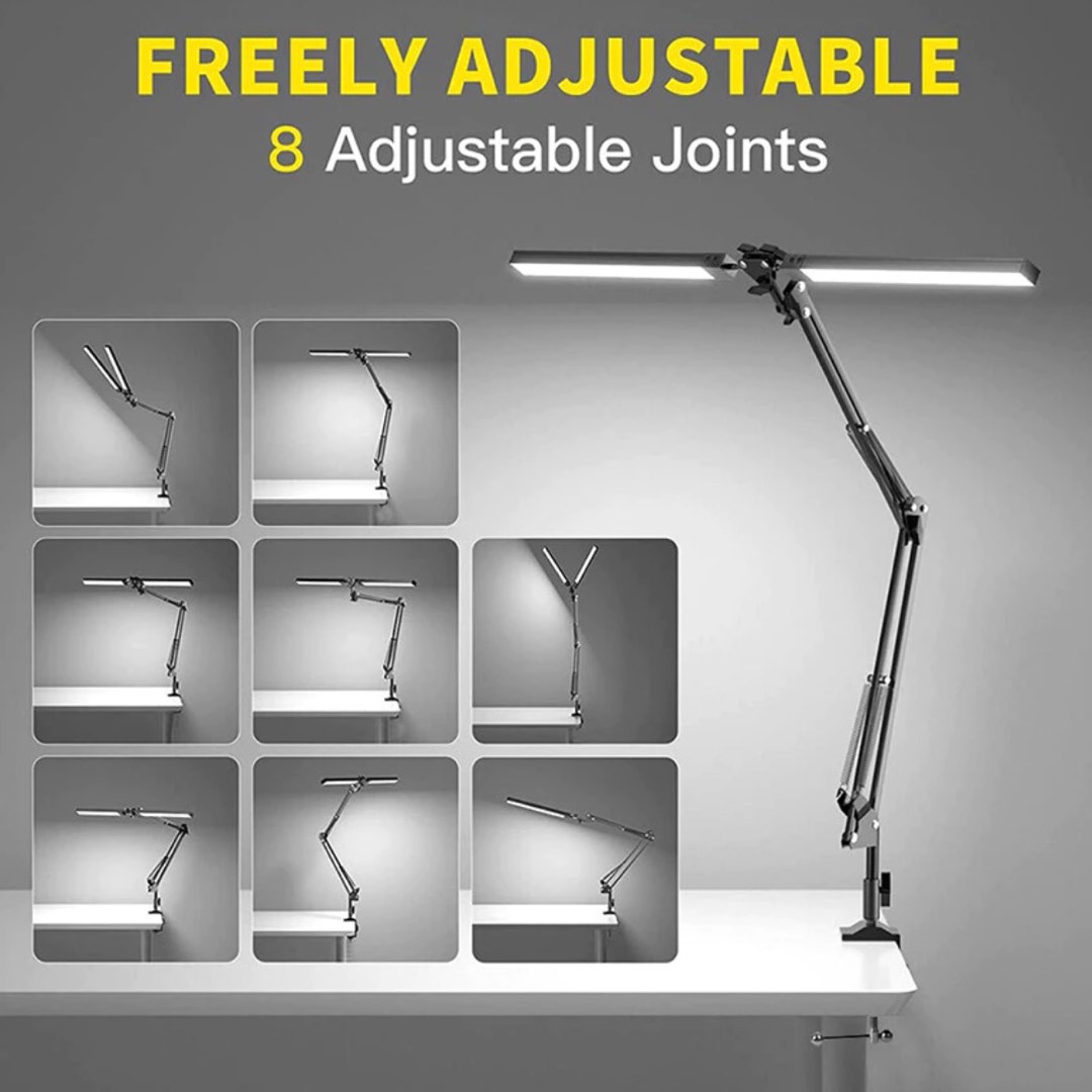 2 Headed Adjustable Table Lamp | Adjustable Brightness Temperature ...