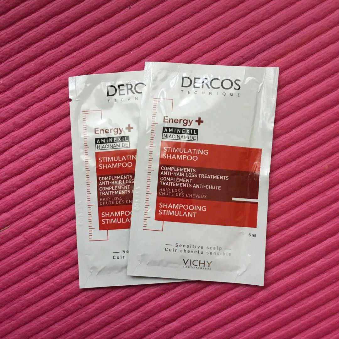 2x Vichy Dercos Technique Stimulating Shampoo 6ml Sachet Energy+ ...