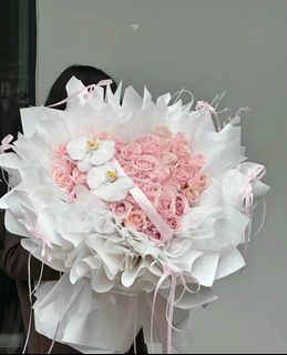 52 Stalks DIY Everlasting Heart-Shape Classic Red Rose Preserved Flower ...