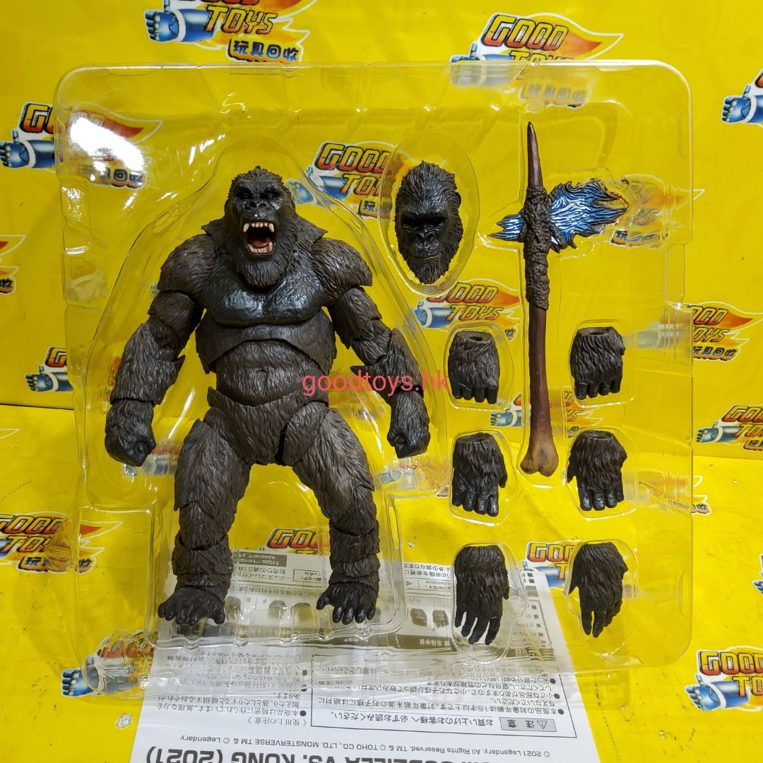 中古已開封 BANDAI S.H.MONSTERARTS SHM GODZILLA VS KONG 2021 KING KONG 哥斯拉對金剛 ...