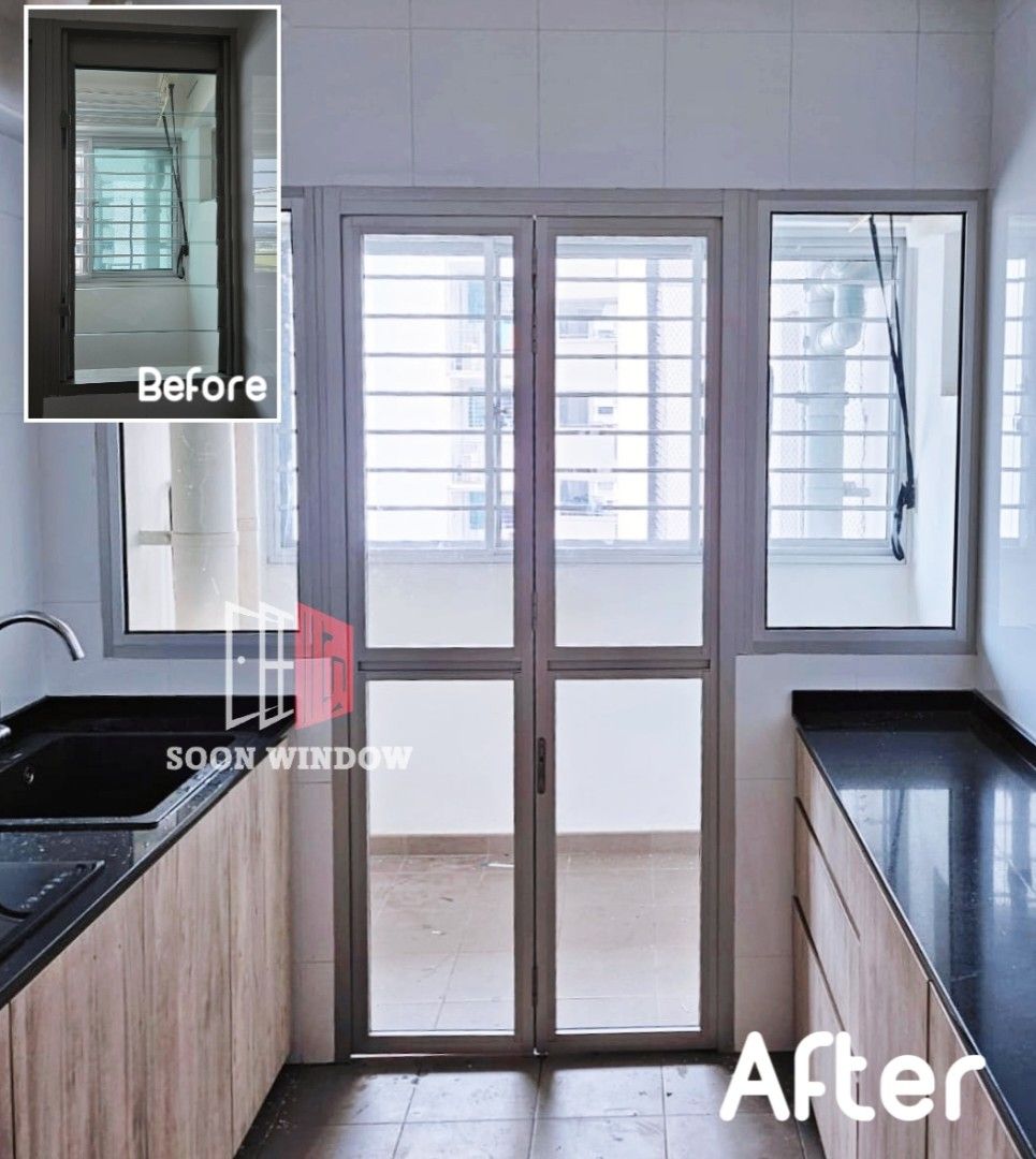 Aluminium Fix Panel | Kitchen Window | Glass Screen, Furniture & Home ...