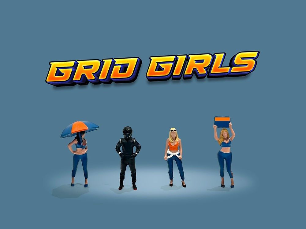 AMERICA DIORAMA 1:64 Figure Set - Grid Girls SKU: AD-2406 Diecast ...