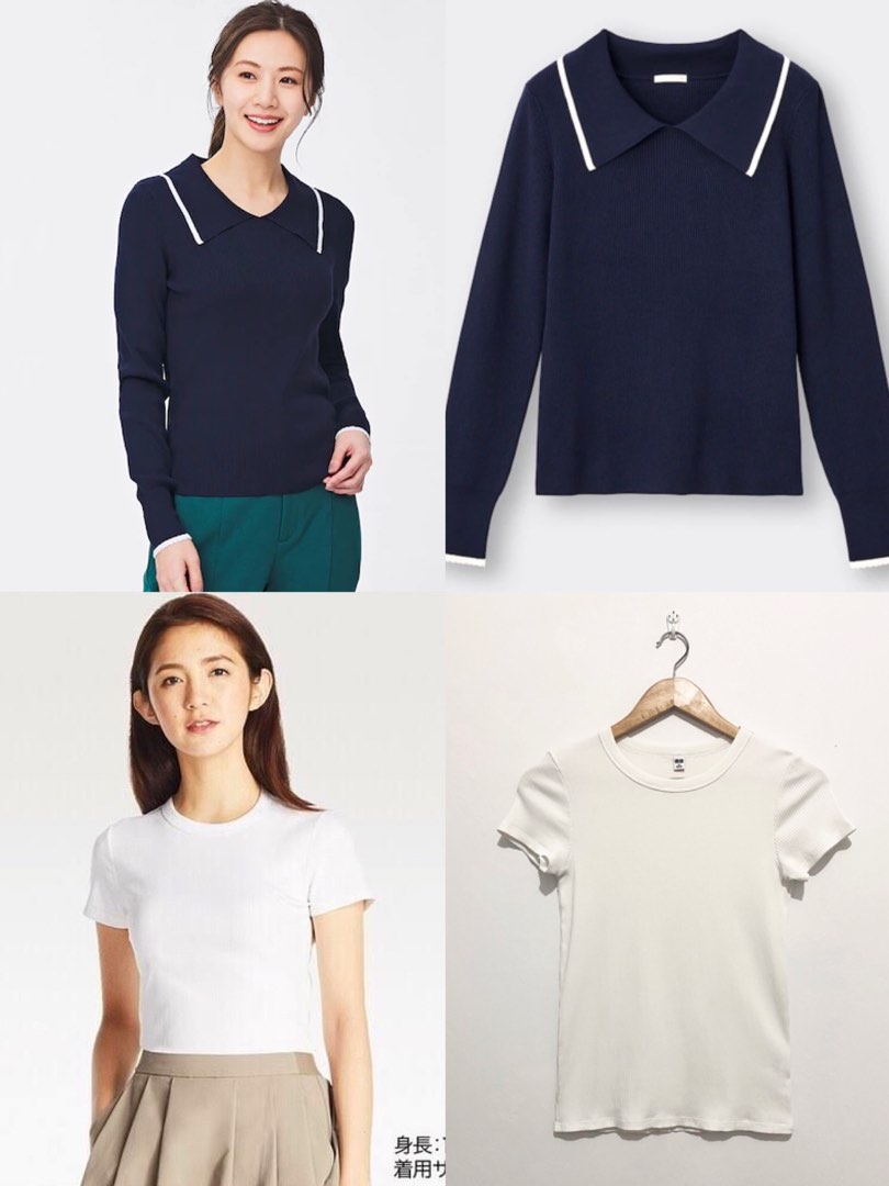 ‼️AS PACK‼️ 2pcs UNIQLO & GU tops, Women's Fashion, Tops, Shirts on ...