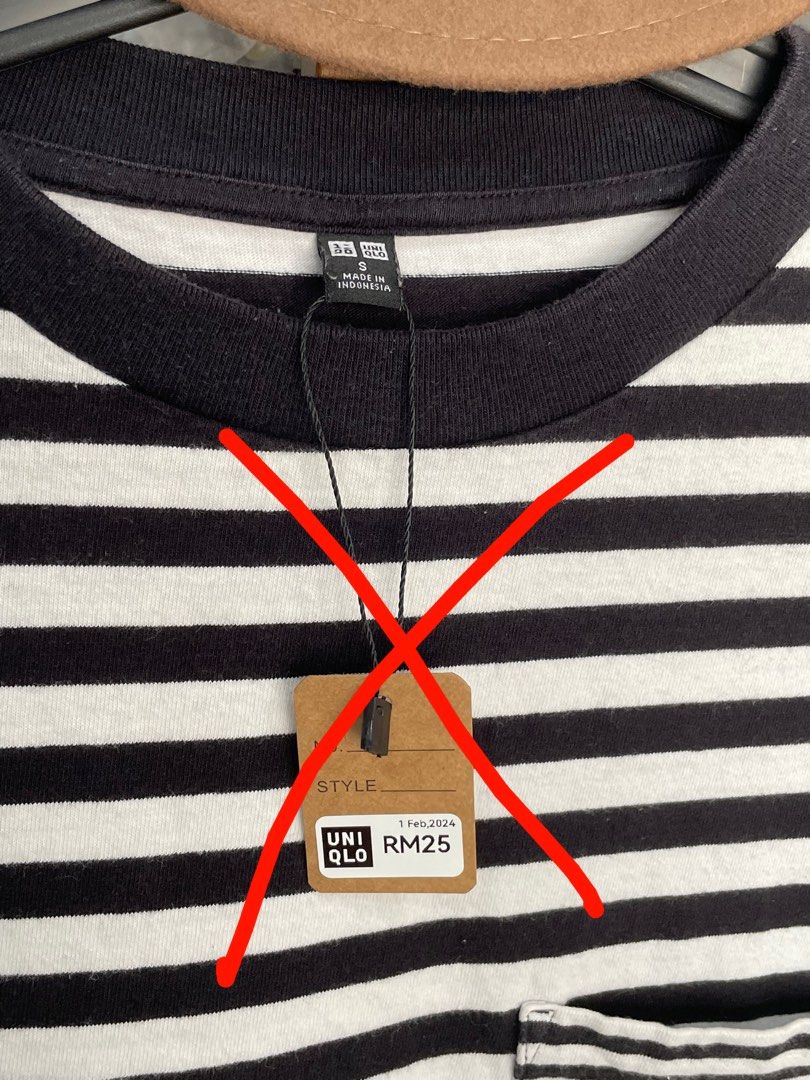 BAJU RAYA Uniqlo Muji GU Tshirt Stripe Belang Pocket Tee Poket, Men's Fashion, Tops & Sets ...