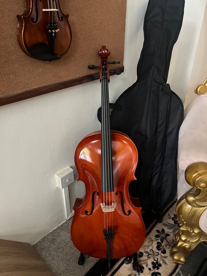 Brand new essential compact high quality cello or guitar stand, Hobbies ...