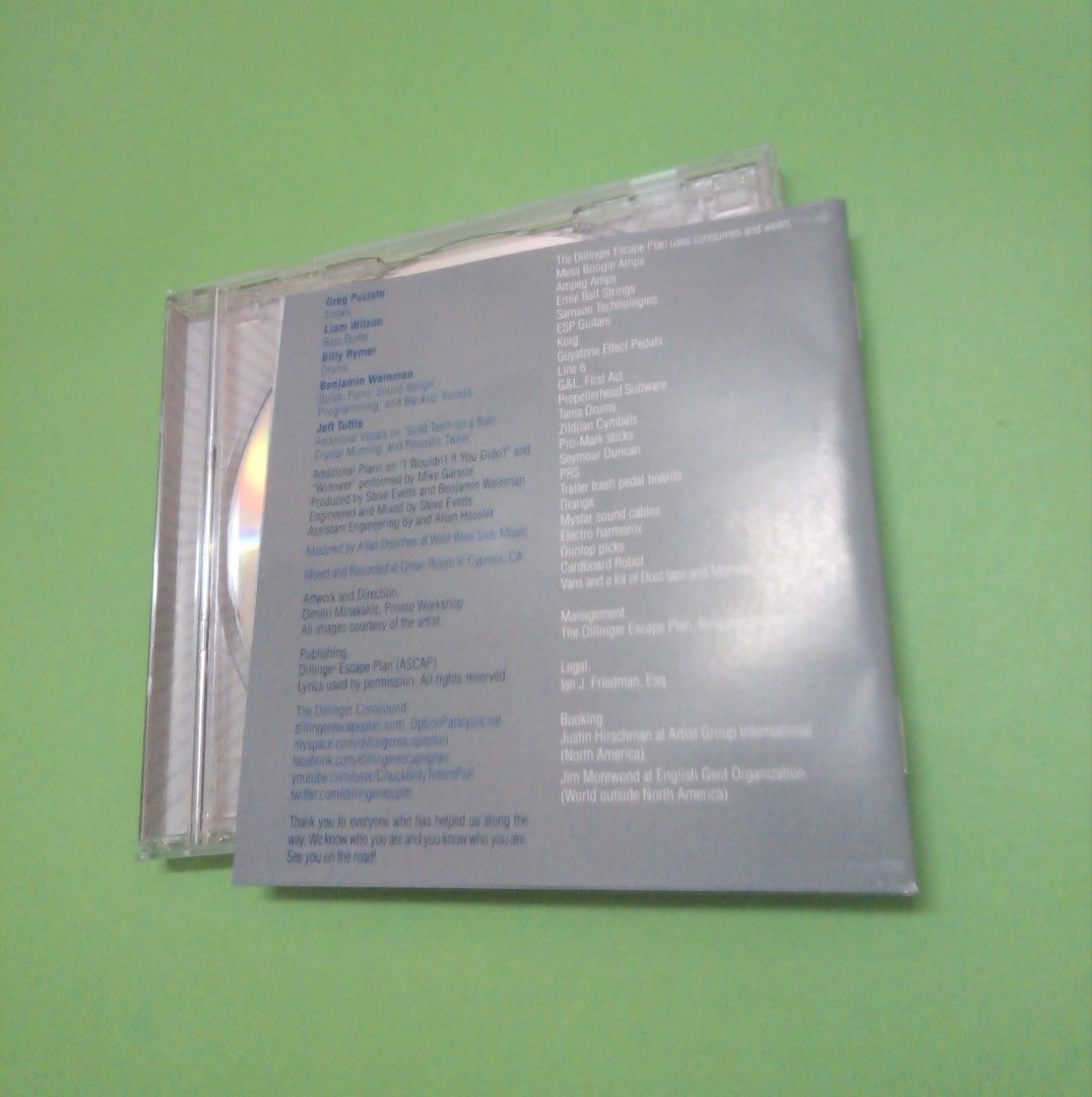 CD THE DILLINGER ESCAPE PLAN : OPTION PARALYSIS ALBUM (2010) MATHCORE ...
