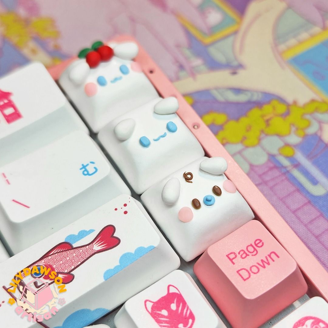 Cinnamoroll Custom Handmade POLYMER CLAY Artisan Keycap for Mechanical ...
