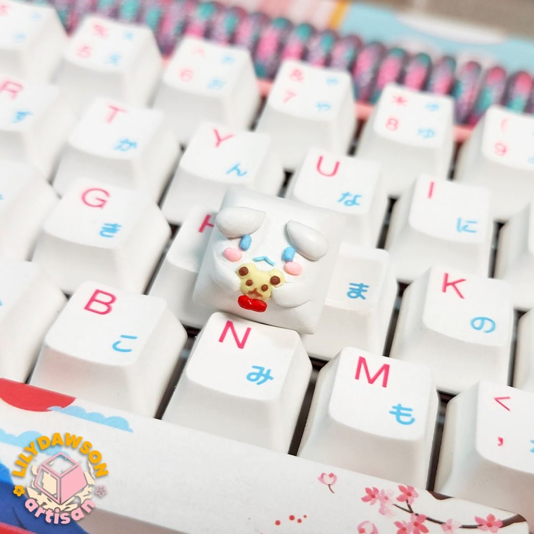 Cinnamoroll Custom Handmade POLYMER CLAY Artisan Keycap for Mechanical ...
