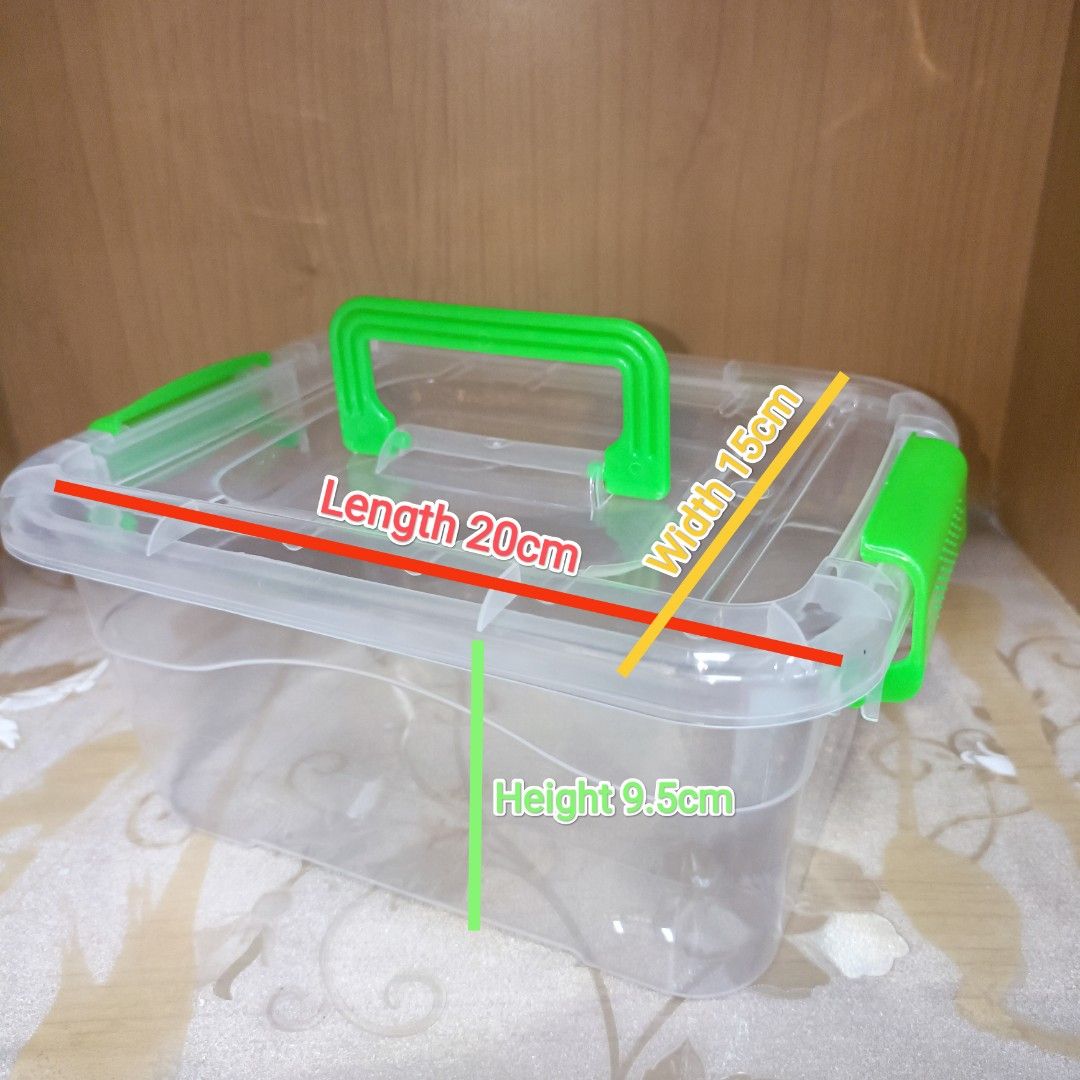 Clear Cover lid Clear Storage Container Length 20CM X Width 15CM X ...