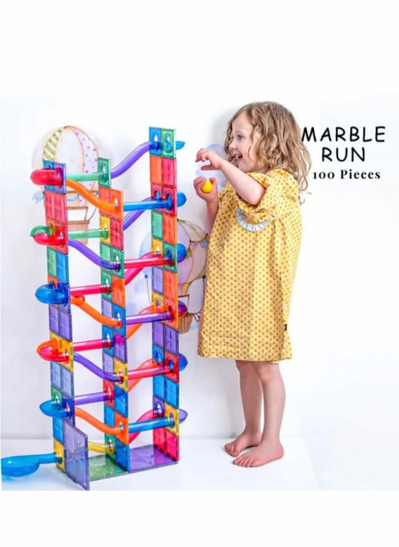 Colorful Magnetic Tiles / Marble run 100 pcs, Hobbies & Toys, Toys ...