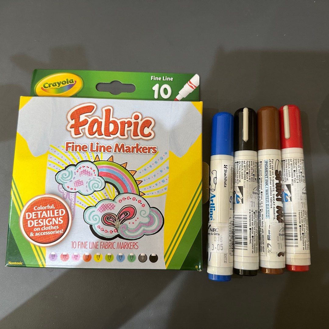 Crayola Artline Fabric Markers, Hobbies & Toys, Stationery & Craft ...