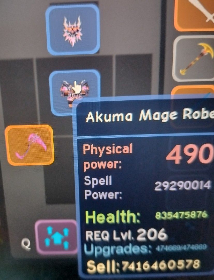 Dungeon quest Akuma Mage Gear, Video Gaming, Gaming Accessories, In ...