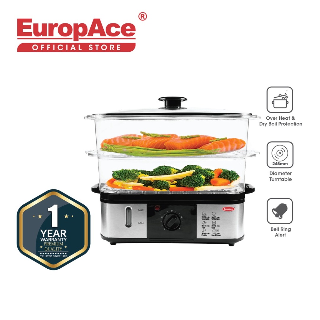 [FREE DELIVERY] EuropAce 12L 2-Tier BIG Food Steamer - EFS 2121W, TV ...