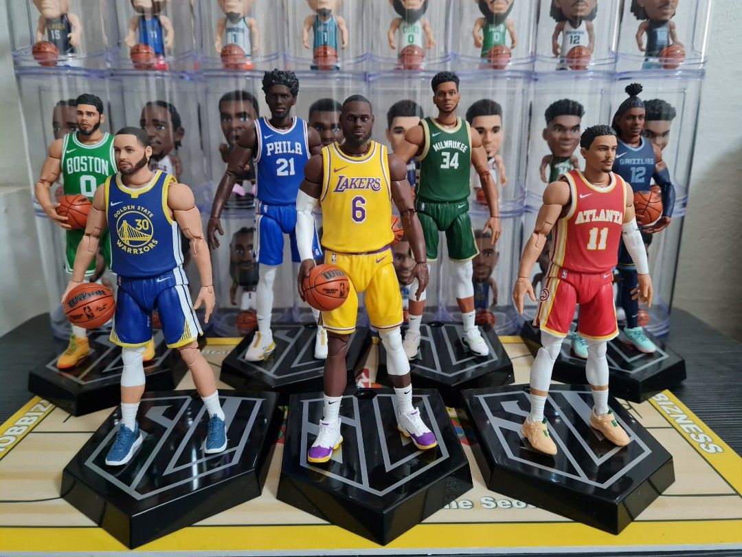 Hasbro NBA Starting Line-up : Lebron, Curry, Tatum, Ja Morant, Trae ...