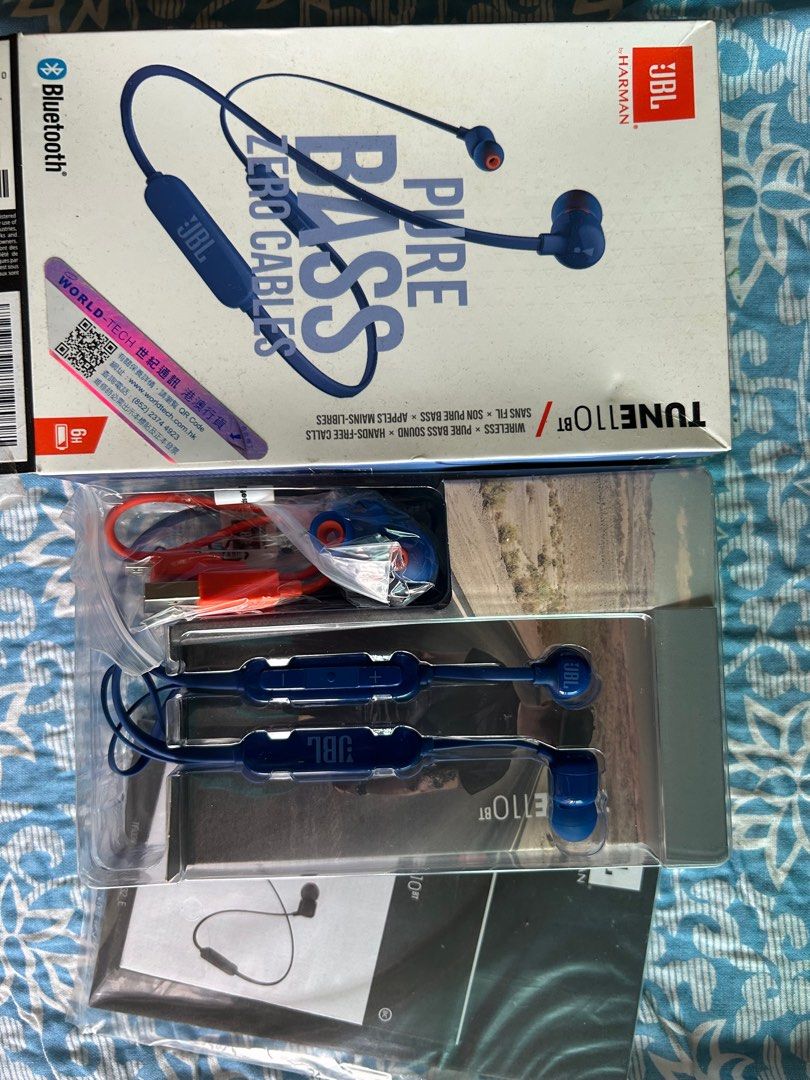 JBL tune 110 bt-pure bass zero cables 耳機, 音響器材, 耳機 - Carousell
