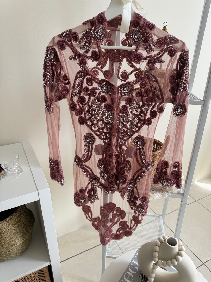 Kebaya Sulam Bali, Women's Fashion, Muslimah Fashion, Tops on Carousell
