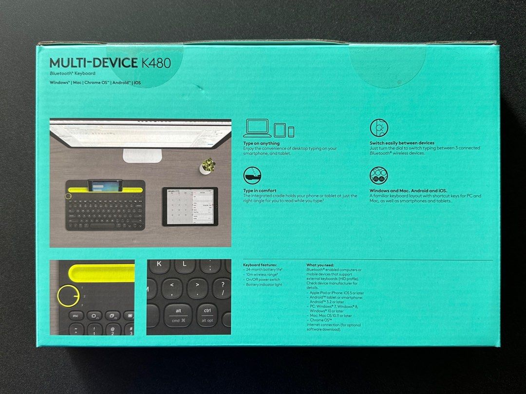 Logitech Multi Device Keyboard K480, Computers & Tech, Parts ...