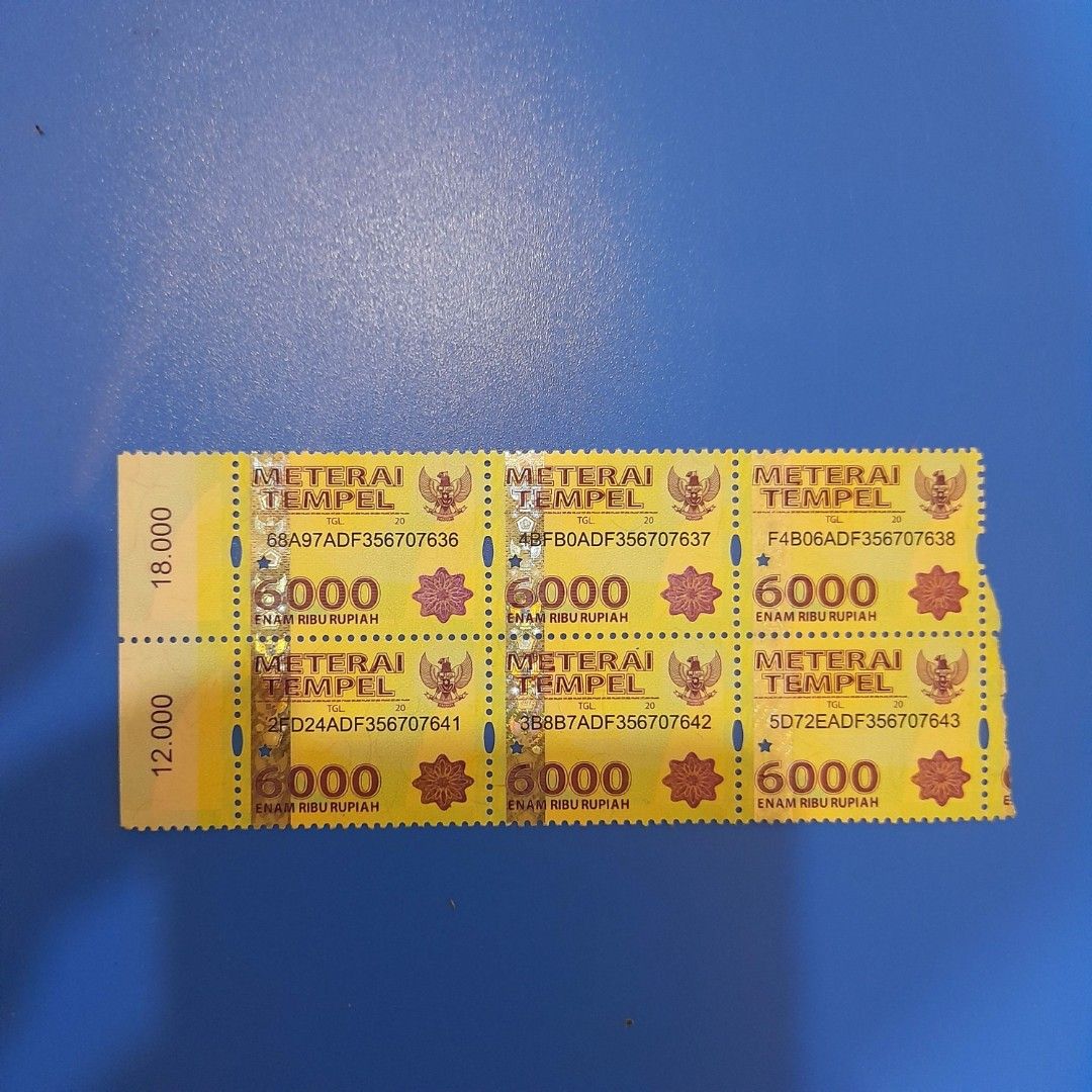 Materai 6000, Antik, Filateli di Carousell