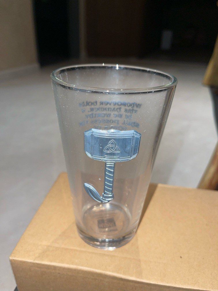 Marvel Thor Mjolnir Tumbler Glass, Furniture & Home Living, Kitchenware ...