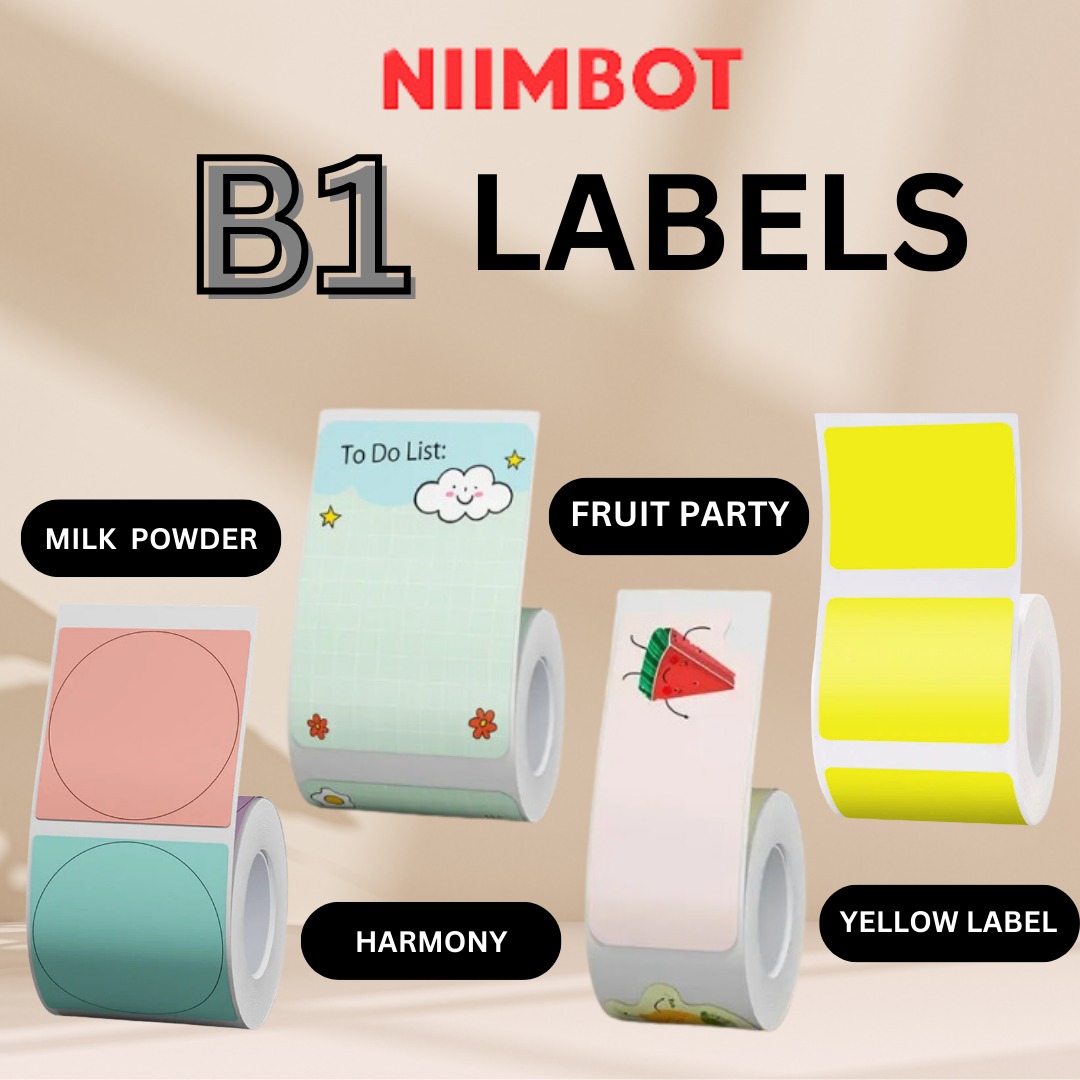 NIIMBOT B1 Series Thermal Label Roll Stickers, Hobbies & Toys ...