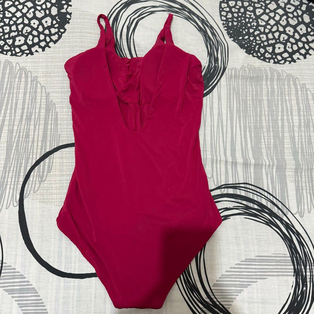 One piece Swimsuit Red, Women's Fashion, Swimwear, Bikinis & Swimsuits ...