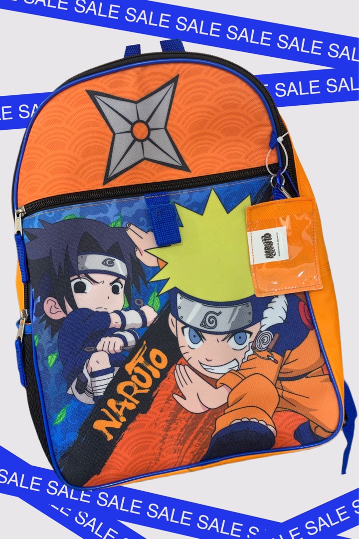 Original & Brand New - Naruto 16” backpack with front pocket and lunch ...