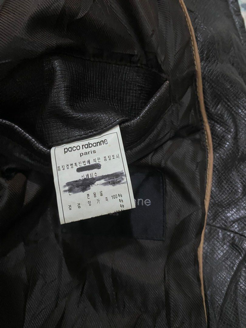 Paco Rabanne Leather Jacket / Jaket Kulit, Men's Fashion, Coats ...
