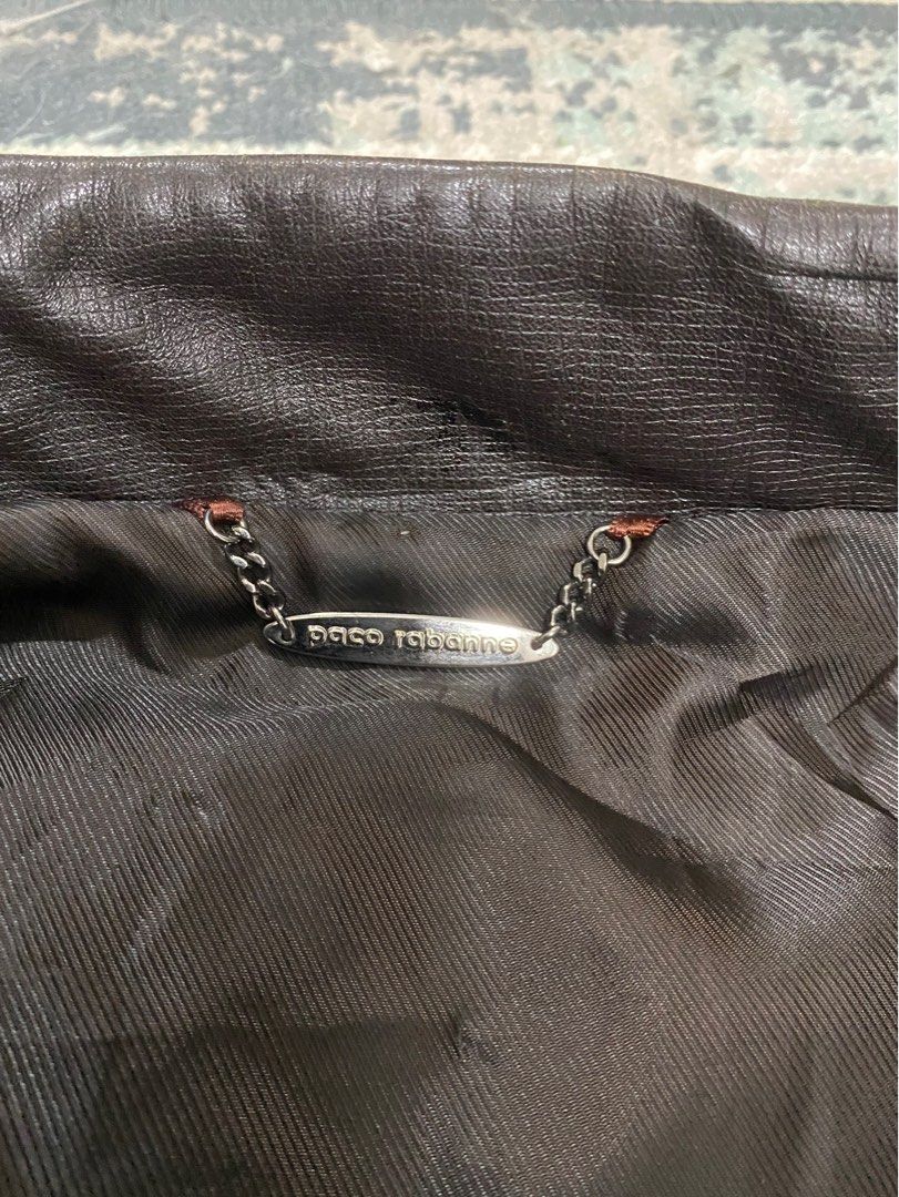 Paco Rabanne Leather Jacket / Jaket Kulit, Men's Fashion, Coats ...