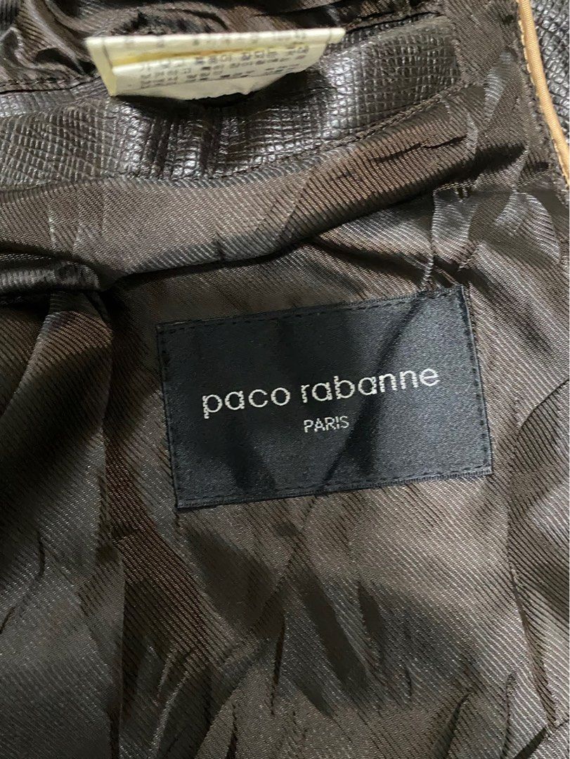 Paco Rabanne Leather Jacket / Jaket Kulit, Men's Fashion, Coats ...