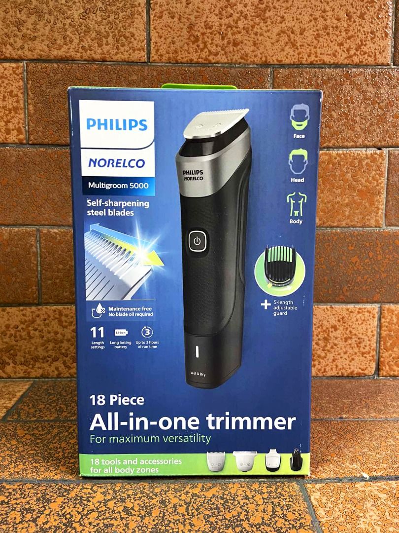 Philips Norelco Multigroom 5000 All-in-One Groomer, 18 Attachments ...