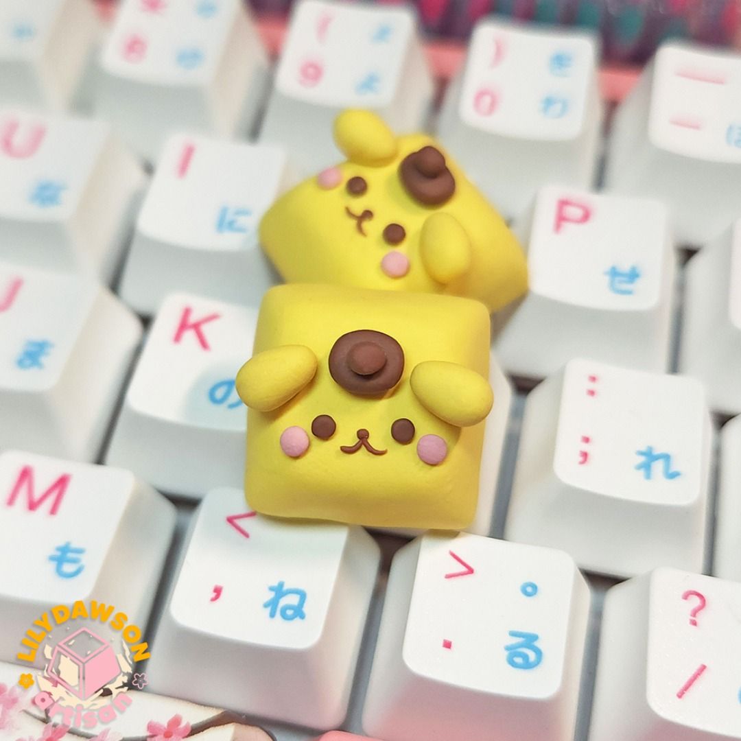 Pompompurin Custom Handmade POLYMER CLAY Artisan Keycap for Mechanical ...