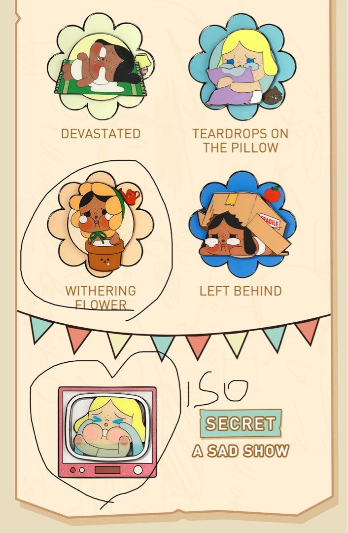 POP MART CRYBABY SAD CLUB FIDGET SPINNER, Hobbies & Toys, Toys & Games ...