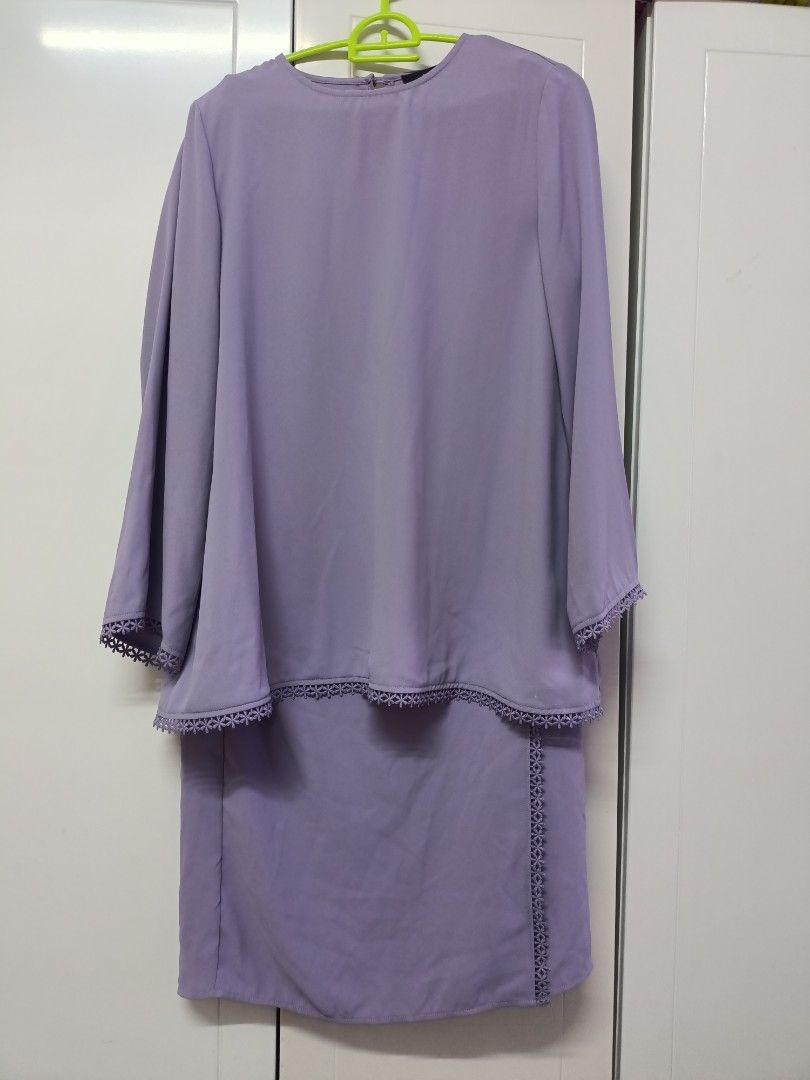 Poplook Kurung Beryl Lavender Sahmura Collection Raya 2024, Women's ...