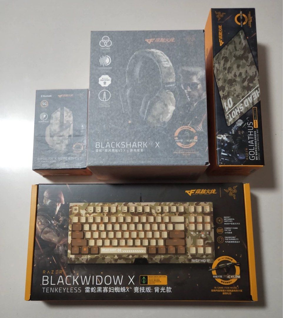 Razer cross fire HD CFHD keyboard headphone mouse, Computers & Tech ...
